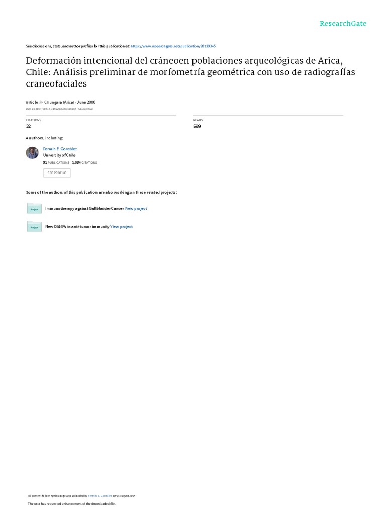 Deformacion Intencional Del Craneoen Poblaciones A | PDF