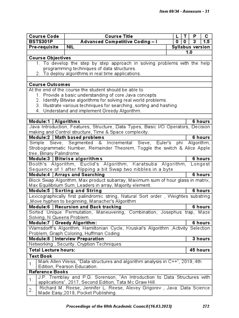 Bsts301p Advanced-Competitive-Coding - I Ss 1.0 75 Bsts301p | Download Free PDF | Algorithms ...