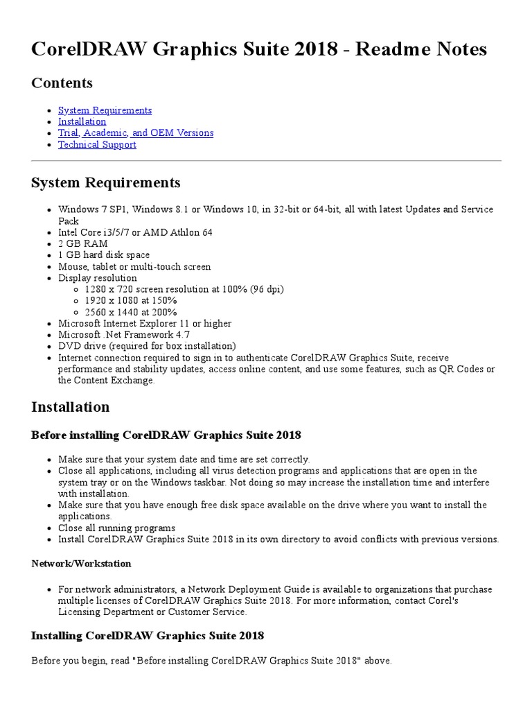 CorelDRAW Graphics Suite 2018 - INGLES | PDF | Microsoft Windows | Installation (Computer Programs)