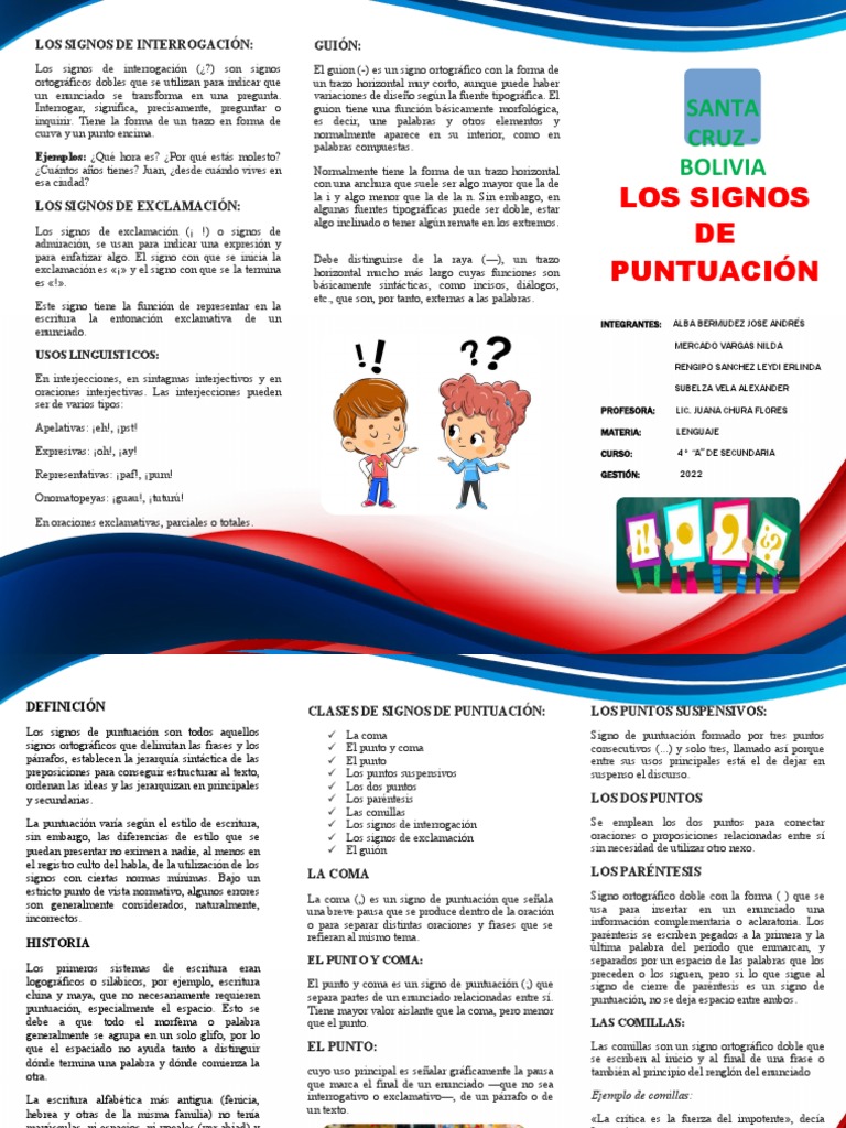 Tríptico sobre Signos de Puntuación | PDF | Coma | Notación