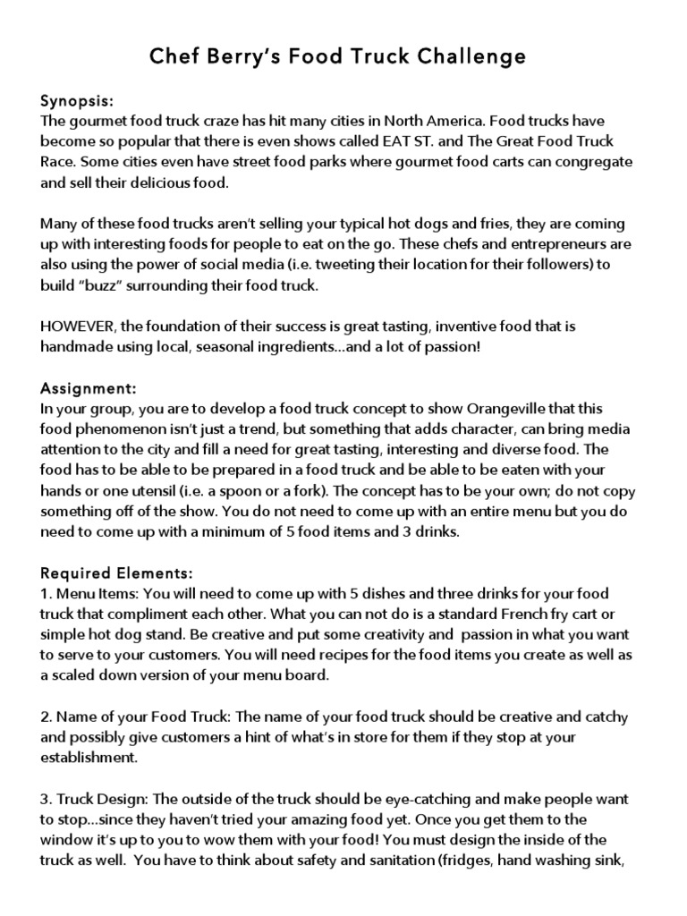 Food Truck Challenge Harvard Solution – ICFW