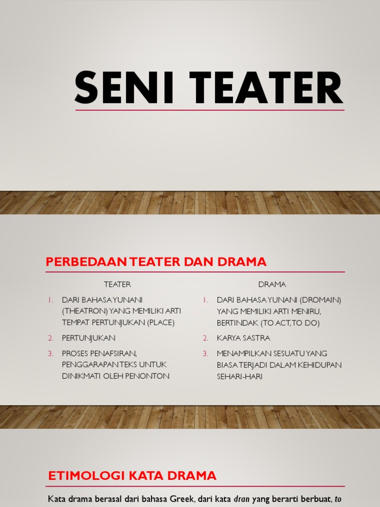 Perbedaan Teater dan Drama | PDF | Seni & Disiplin Bahasa