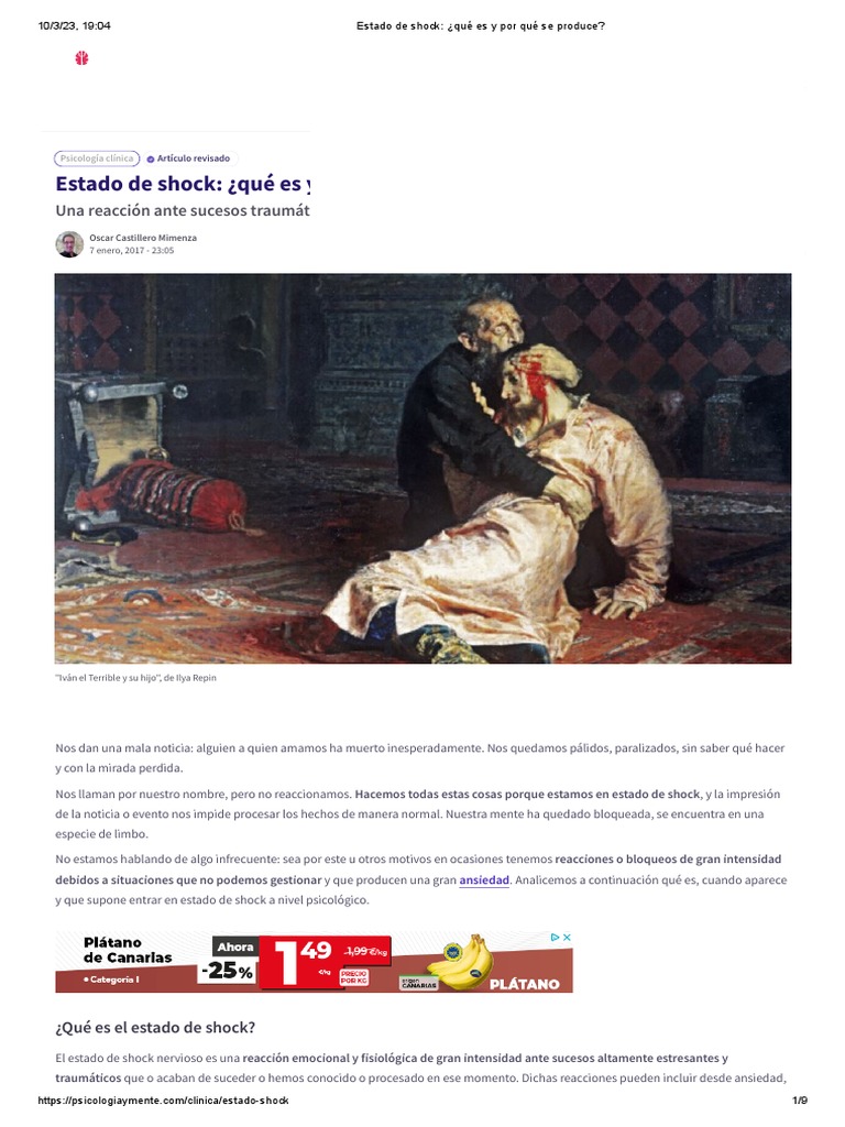 Estado de Shock - ¿Qué Es y Por Qué Se Produce | PDF | Trauma ...