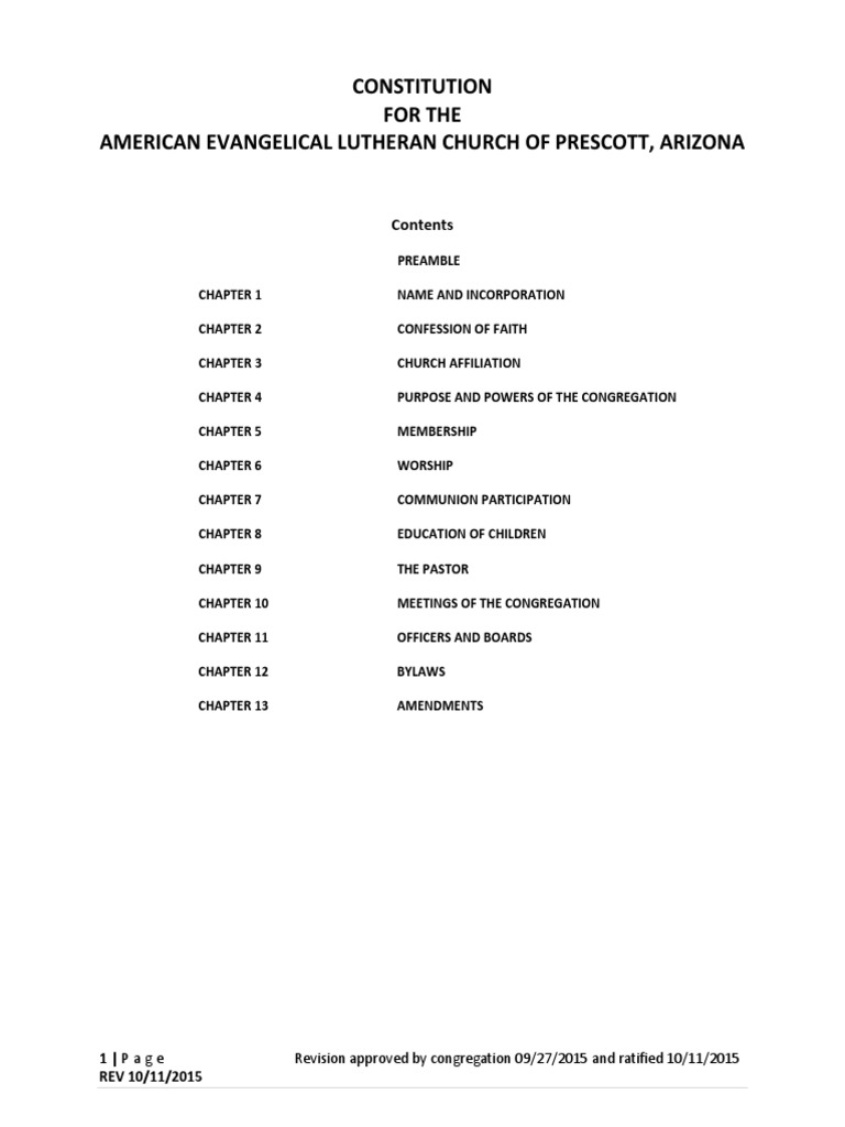 AELC Constitution Overview | PDF | Eucharist | Jesus