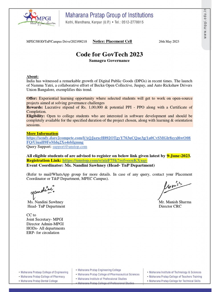 Code For GovTech 2023 | PDF | Career & Growth | Business