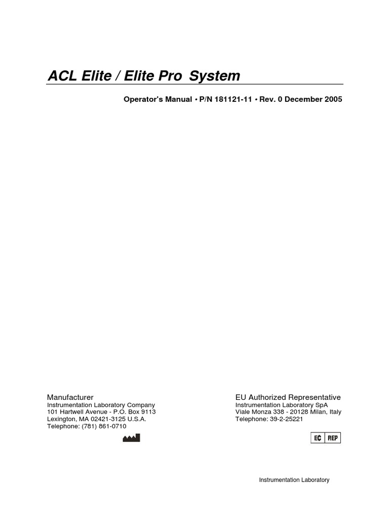 Manuela Acl Elite Pro | PDF | Assay | Computing