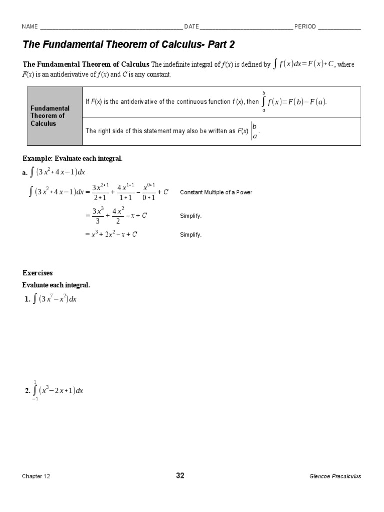 2nd Fundamental Theorem of Calculus | PDF | Integral | Calculus