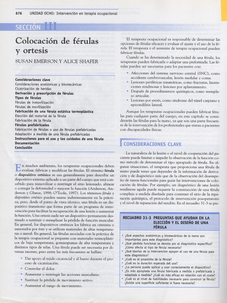 Willard & Spackman Ortesis | PDF