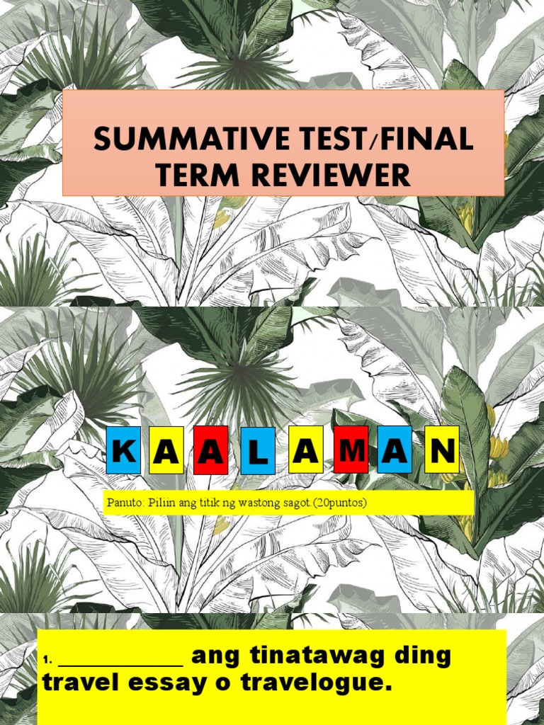 Fil 12 Finalterm Exam Reviewer 2ND Sem | PDF