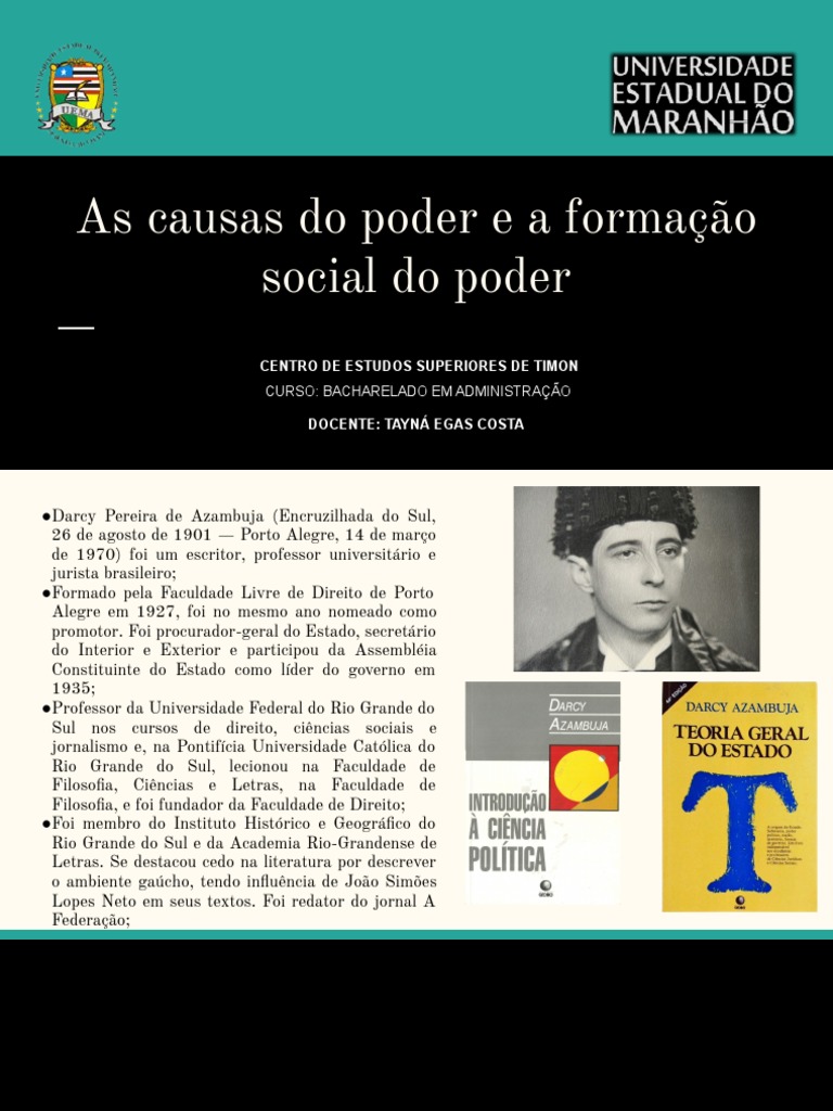 Causas e Formação do Poder Político | PDF | Poder (social e político ...