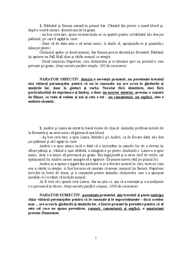 Tipuri de Narator | PDF