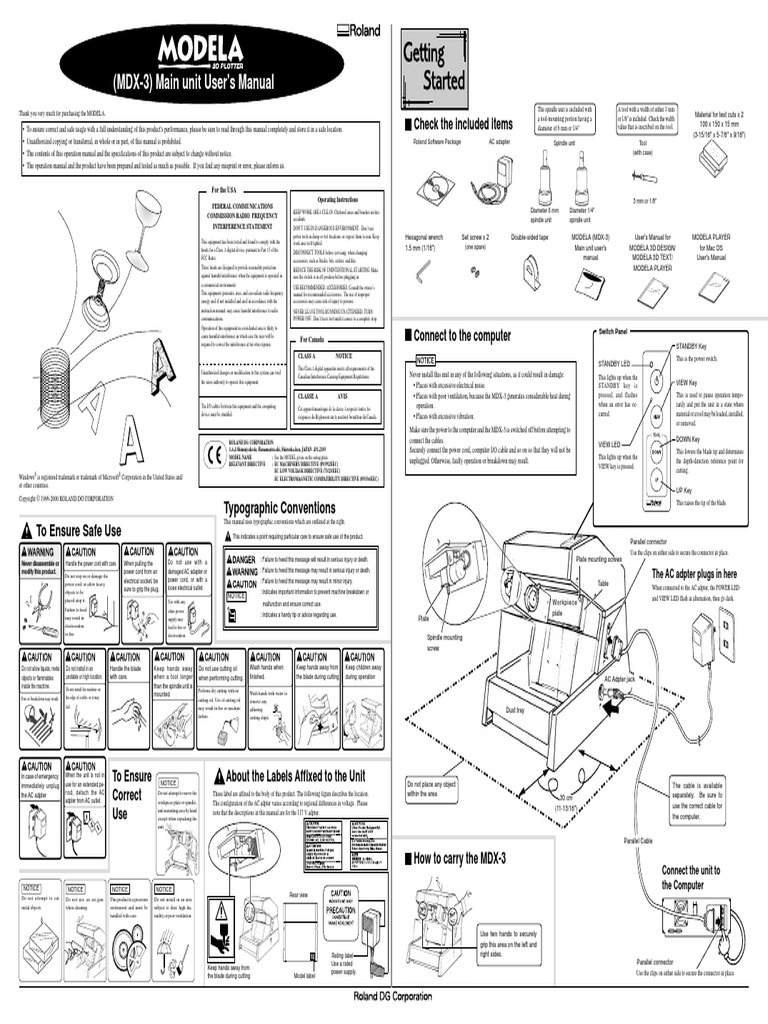 MDX-3 UserManual | PDF | Ac Power Plugs And Sockets | Electromagnetic ...