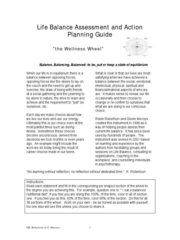 Life Balance Assessment | PDF | Diet (Nutrition) | Diet & Nutrition