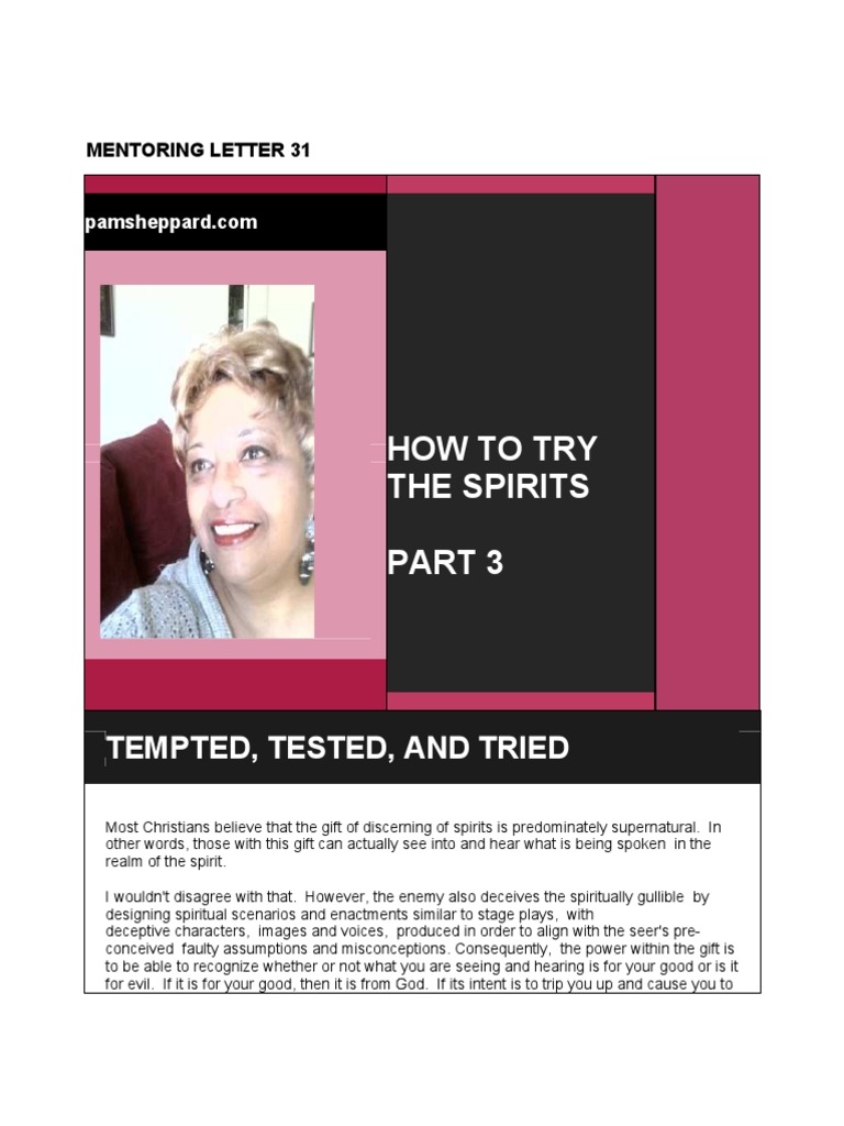 How To Try The Spirits: Tempted, Tested, and Tried | PDF | Satan | Jesus