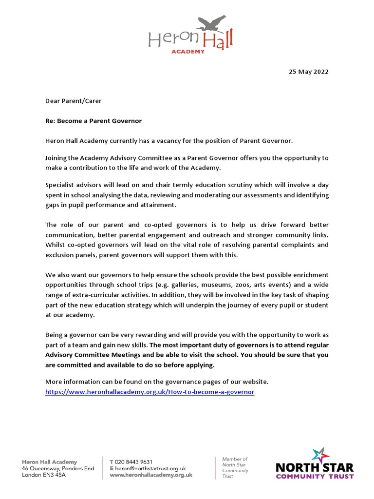 Become A Parent Governor | PDF