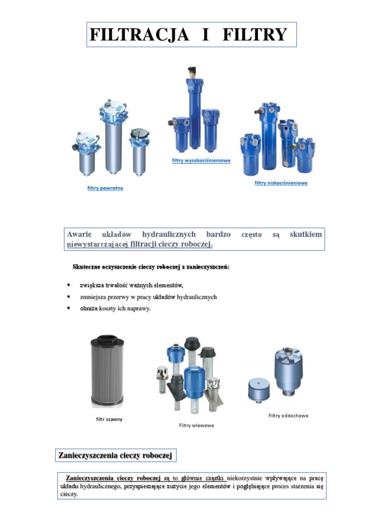 Filtracja I Filtry | PDF