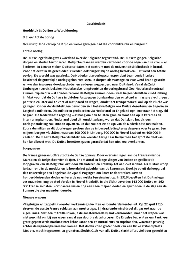 Geschiedenis H3 en H4 Vwo 3 | PDF