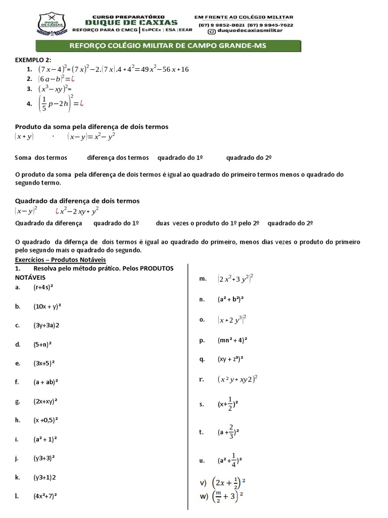 Produtos Notáveis 8 Ano | PDF