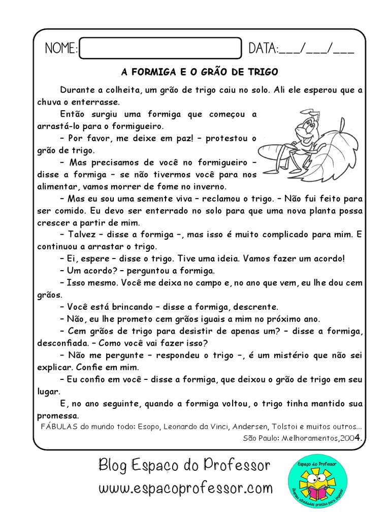 A Formiga e o Grao de Trigo | PDF