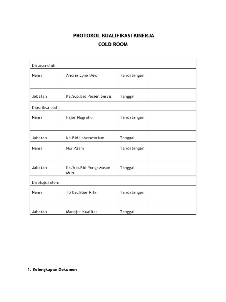Format Protokol Kualifikasi Kinerja | PDF Format Protokol Kualifikasi Kinerja | PDF