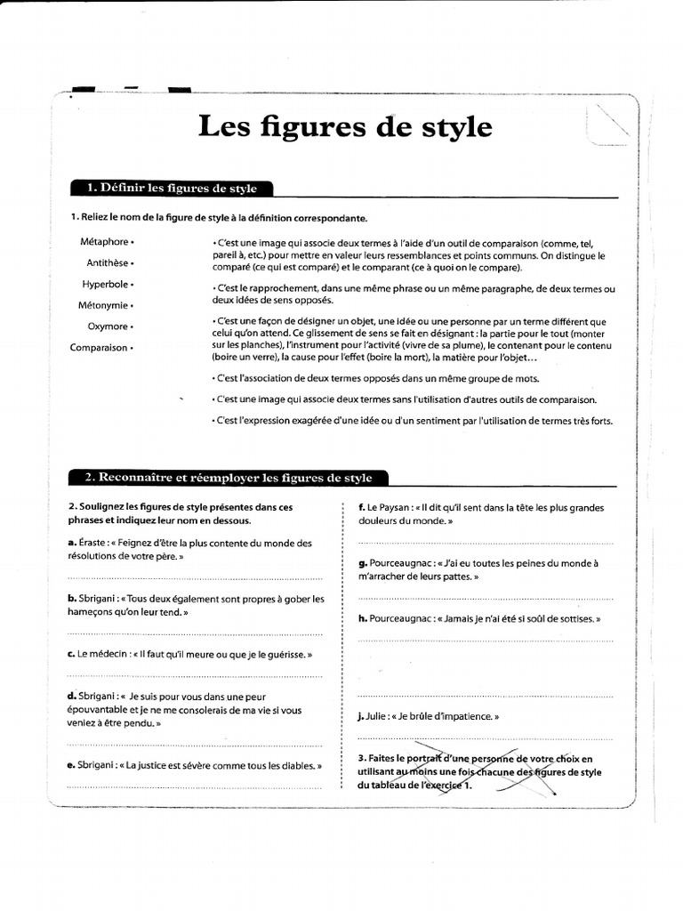 EX 1 Figures de Style | PDF