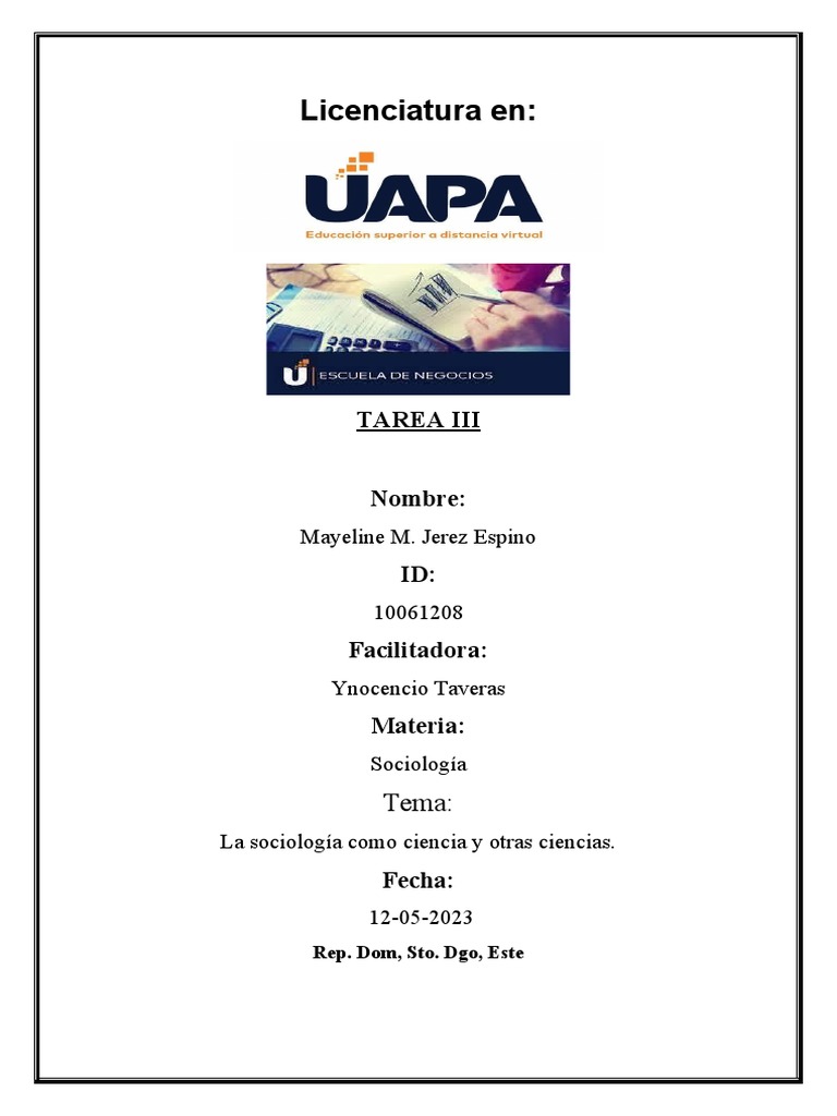 Tarea 3 de Sociologia | PDF