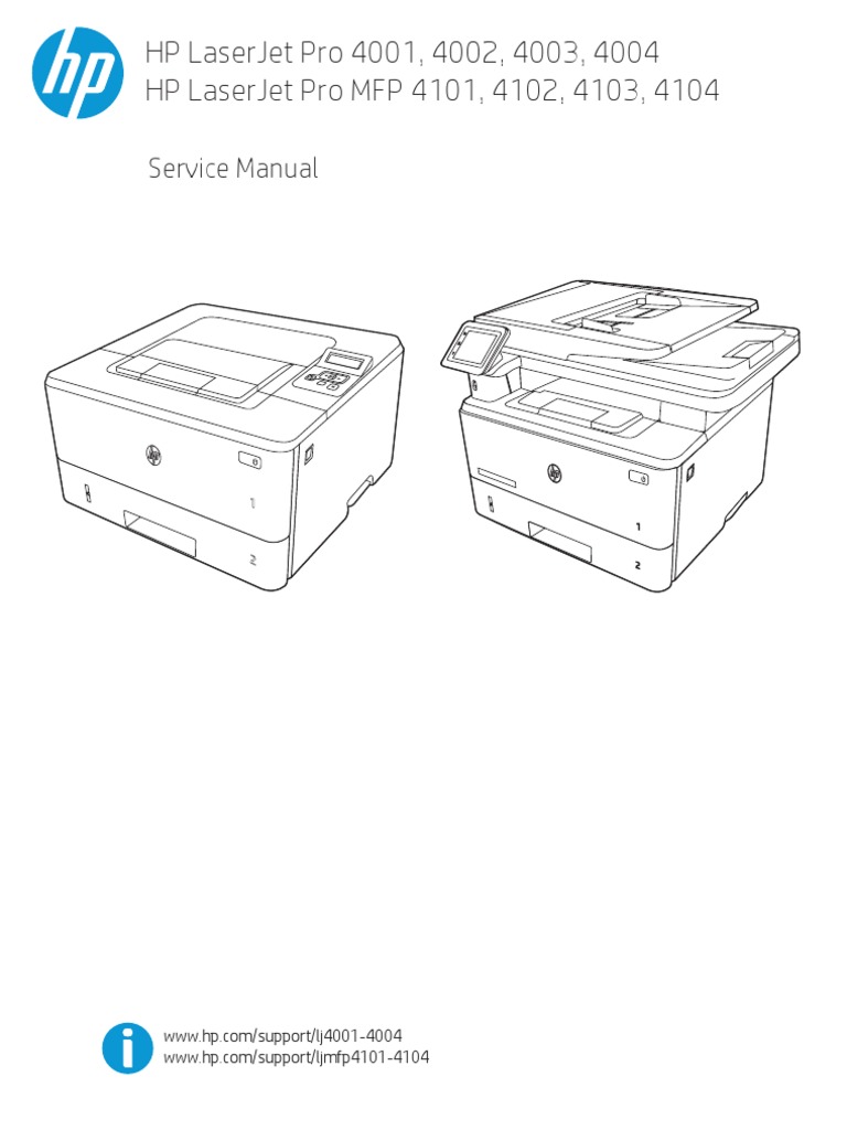 HP - Laserjet Pro 4001, 4002, 4003, 4004, 4101, 4102, 4103, 4104 - Ago ...