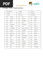 Grade 3 - Spelling Bee Word List | PDF