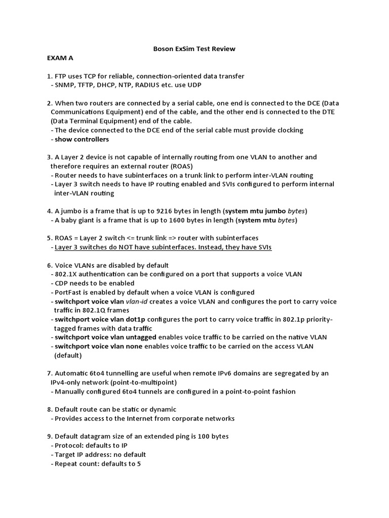 ICND1 Boson ExSim Test Review | PDF | Ip Address | I Pv6
