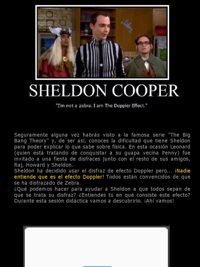 Disfraz de Sheldon: Efecto Doppler | PDF