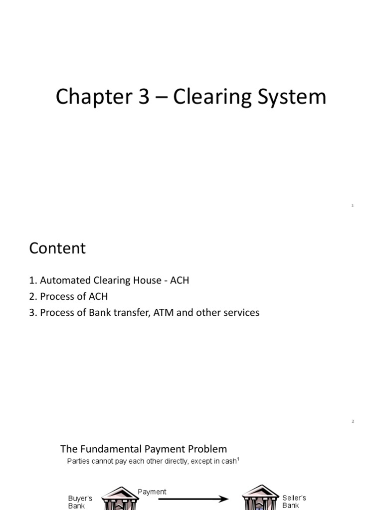 Chapter 3 - Clearing System | PDF | Clearing (Finance) | Payments