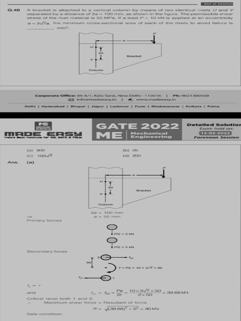 Machine Design Gate Pyq 20, 21, 22 | PDF | Belt (Mechanical) | Stress (Mechanics)