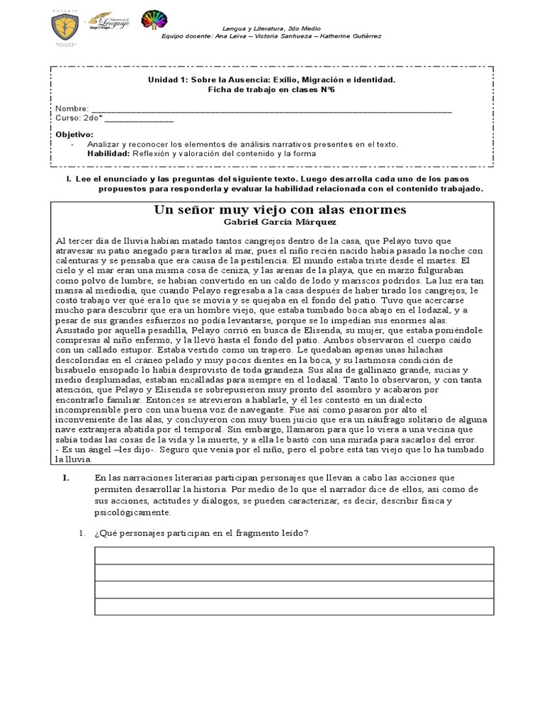 2do Medio Ficha 6 | PDF | Cuentos | Edgar Allan Poe