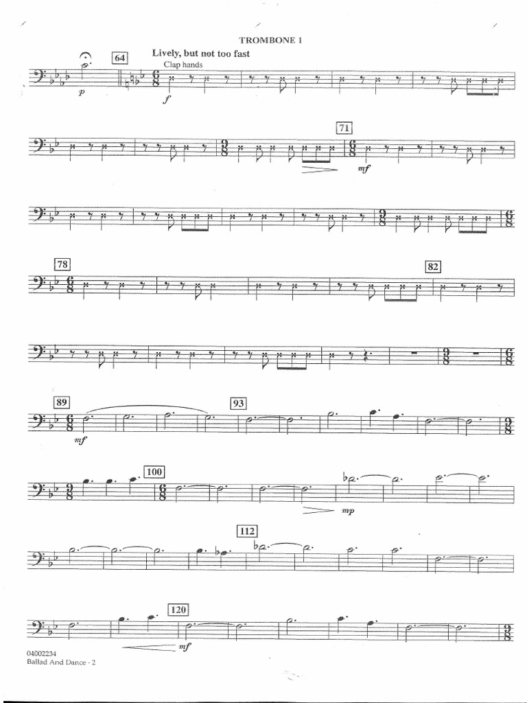 Ballad and Dance Trombone1 0002 | PDF