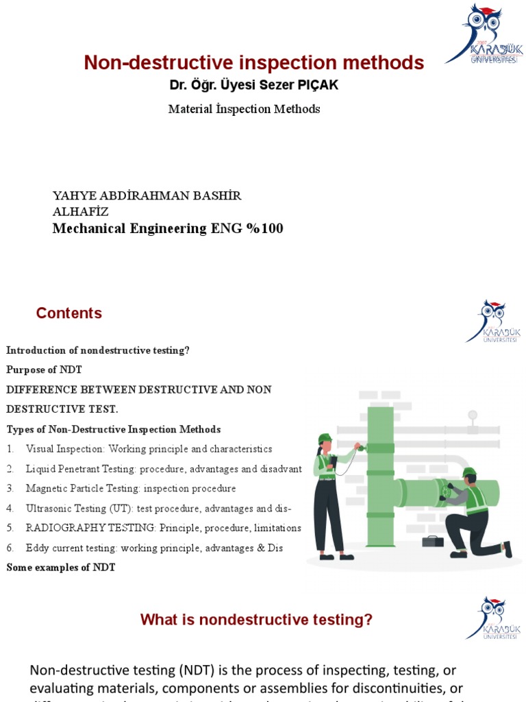 Non Destructive Methods | PDF