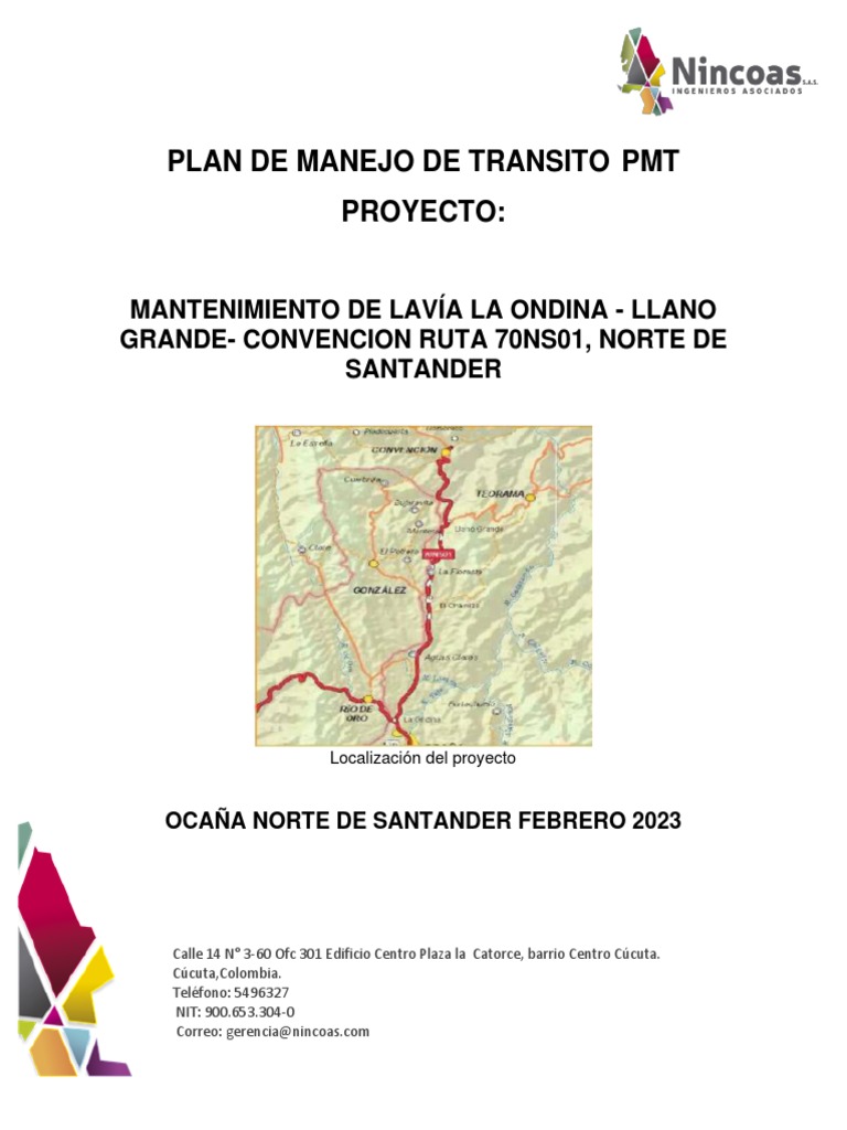 Plan de Manejo de Transito | PDF