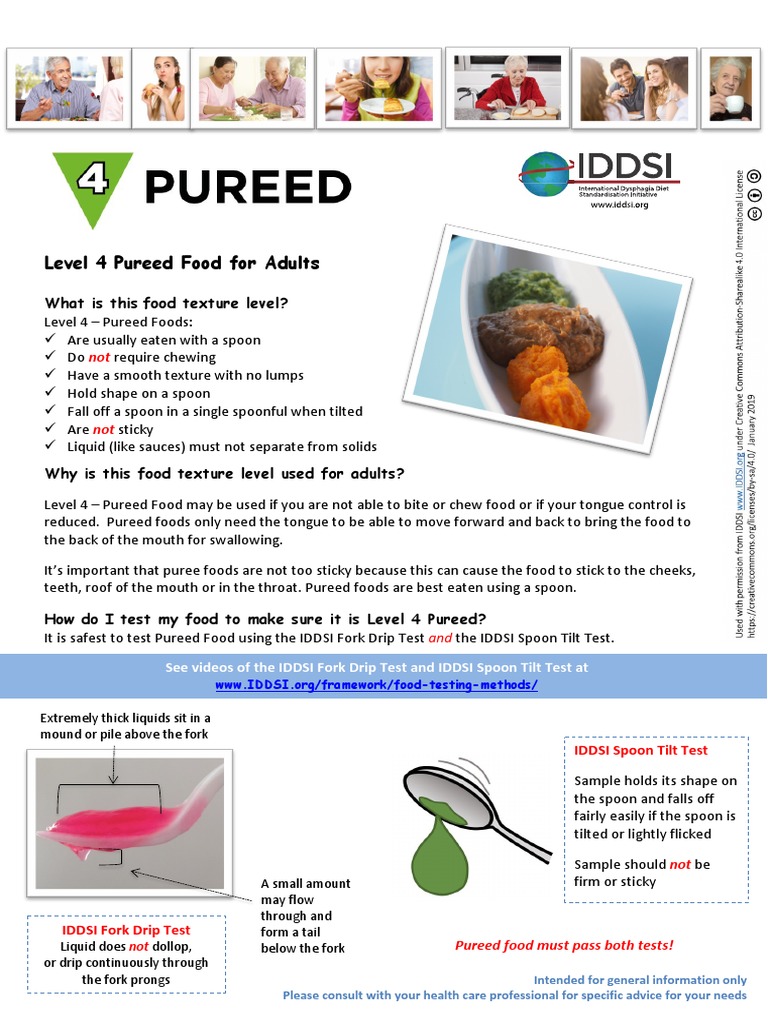 4 Pureed Adults Consumer Handout 30jan2019 | PDF | Candy | Breads