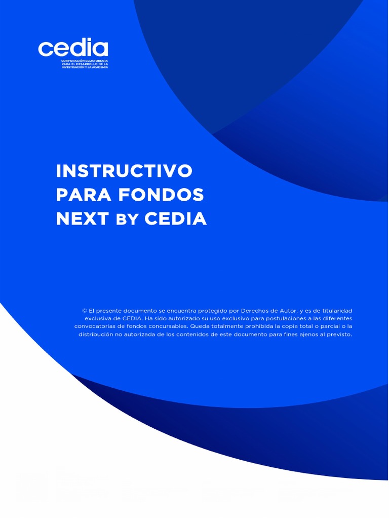 Instructivo para Fondos Connect by Cedia | PDF | Propiedad intelectual | Presupuesto