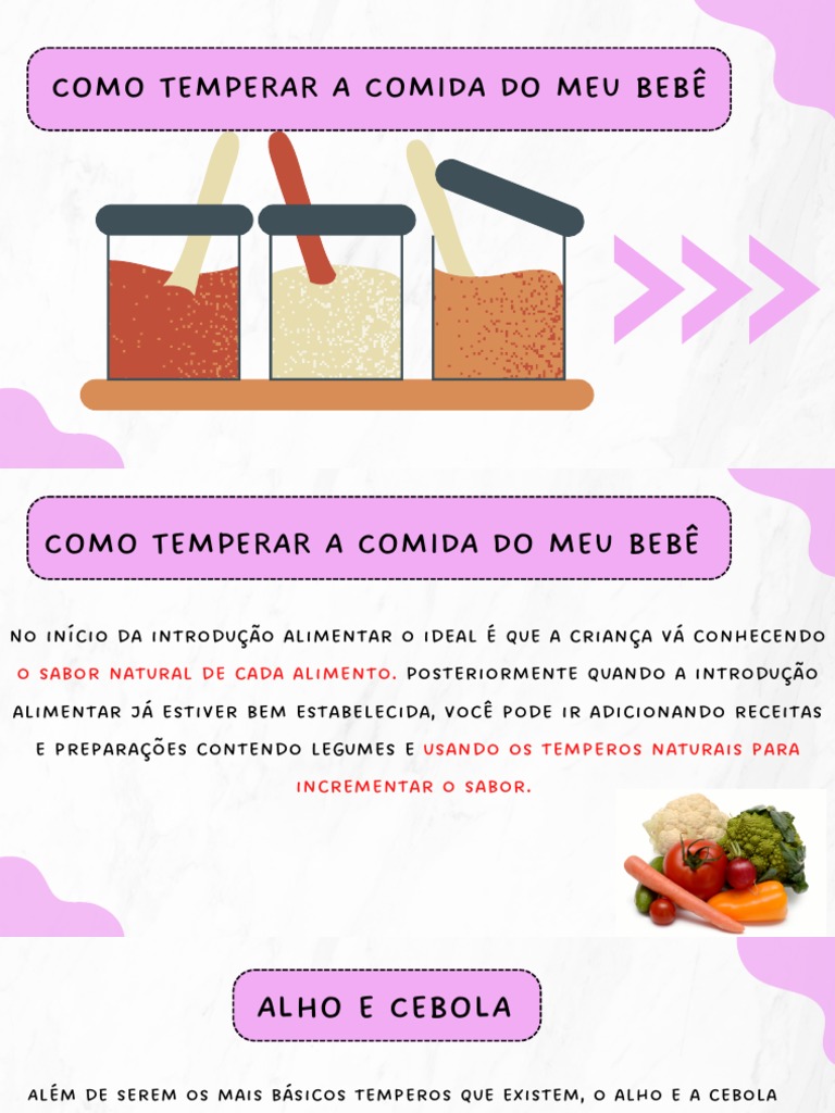 Como Temperar A Comida Do Bebe | PDF | Páprica | Culinária