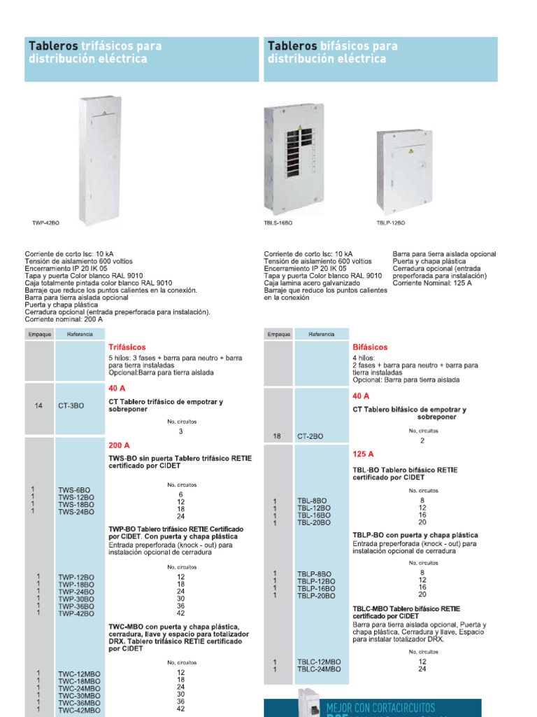 Folleto Tableros de Distribucion Legrand | PDF