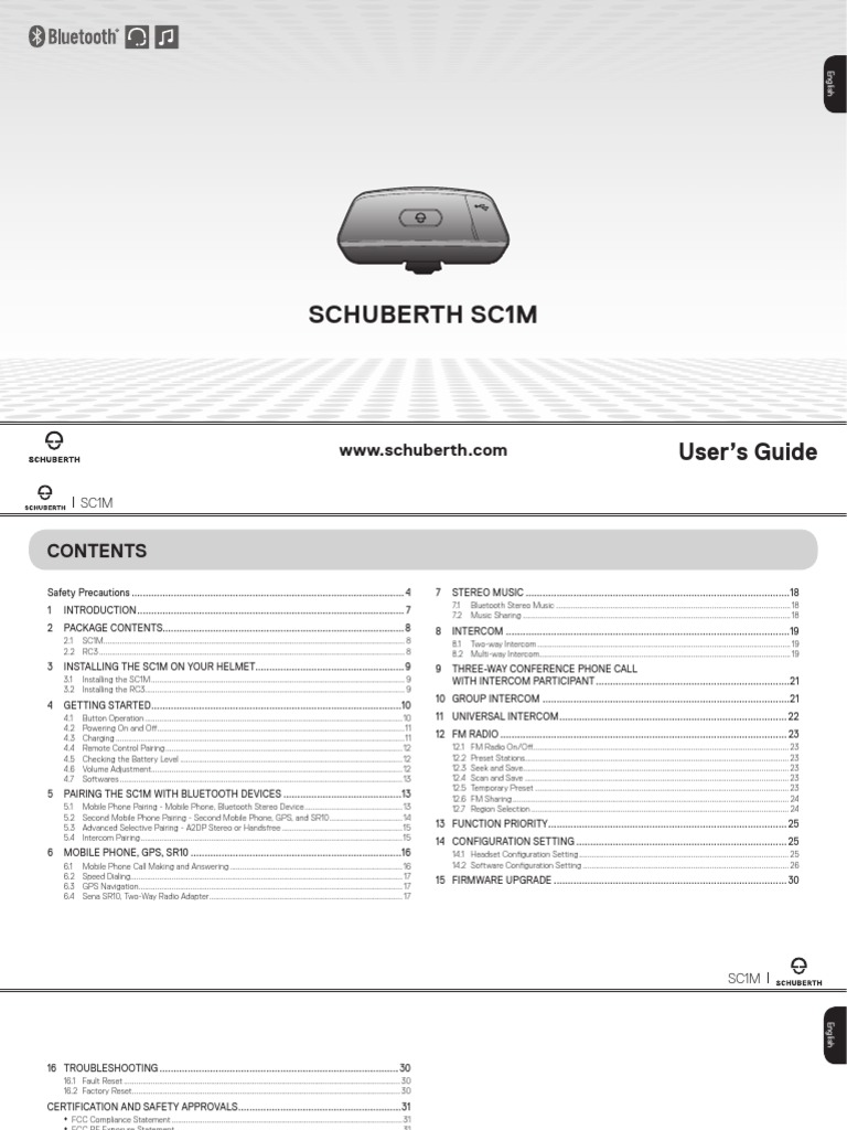 UsersGuide SC1M 1.0.0 en 190328 | PDF | Bluetooth | Smartphone