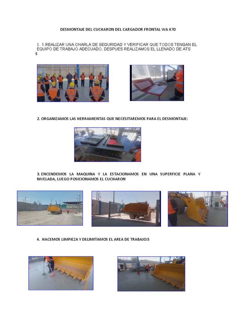 Desmontaje Cucharón Cargador Frontal | PDF | Hogar, jardinería y ...