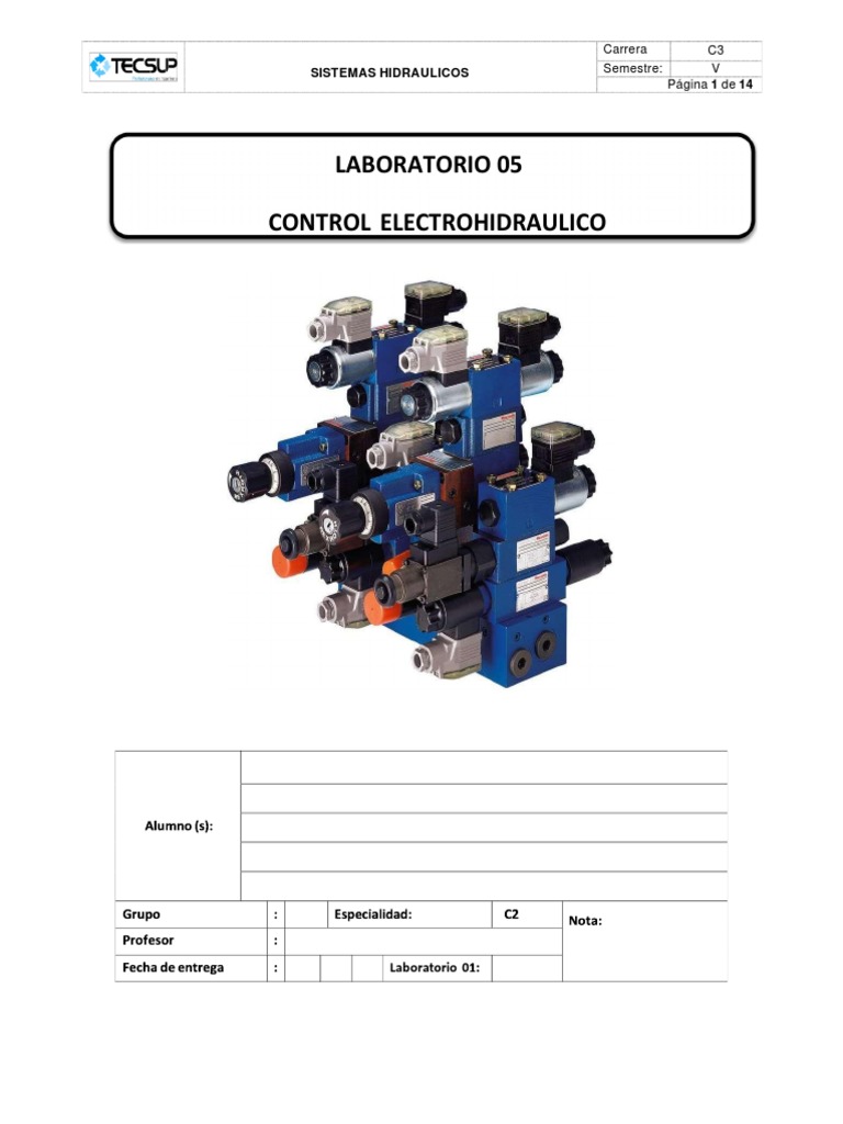 Laboratorio 05 Control Electrohidraulico | PDF | Relé | Ingenieria Eléctrica