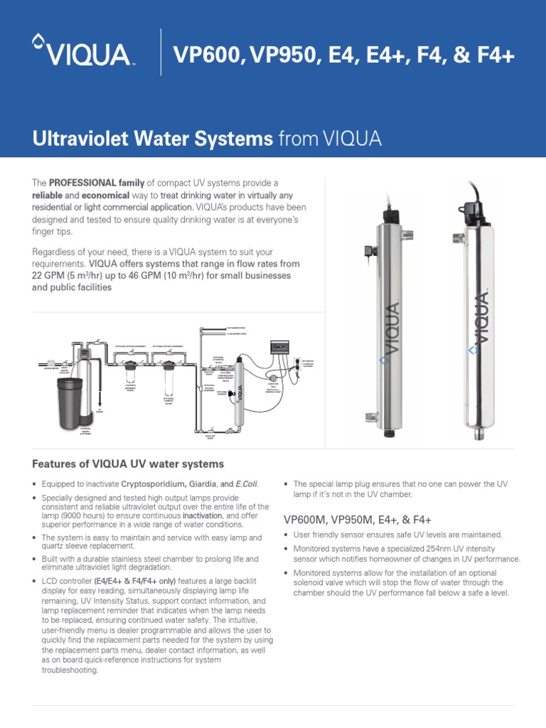 VIQUA UV Water Systems Overview | PDF | Ultraviolet | Water
