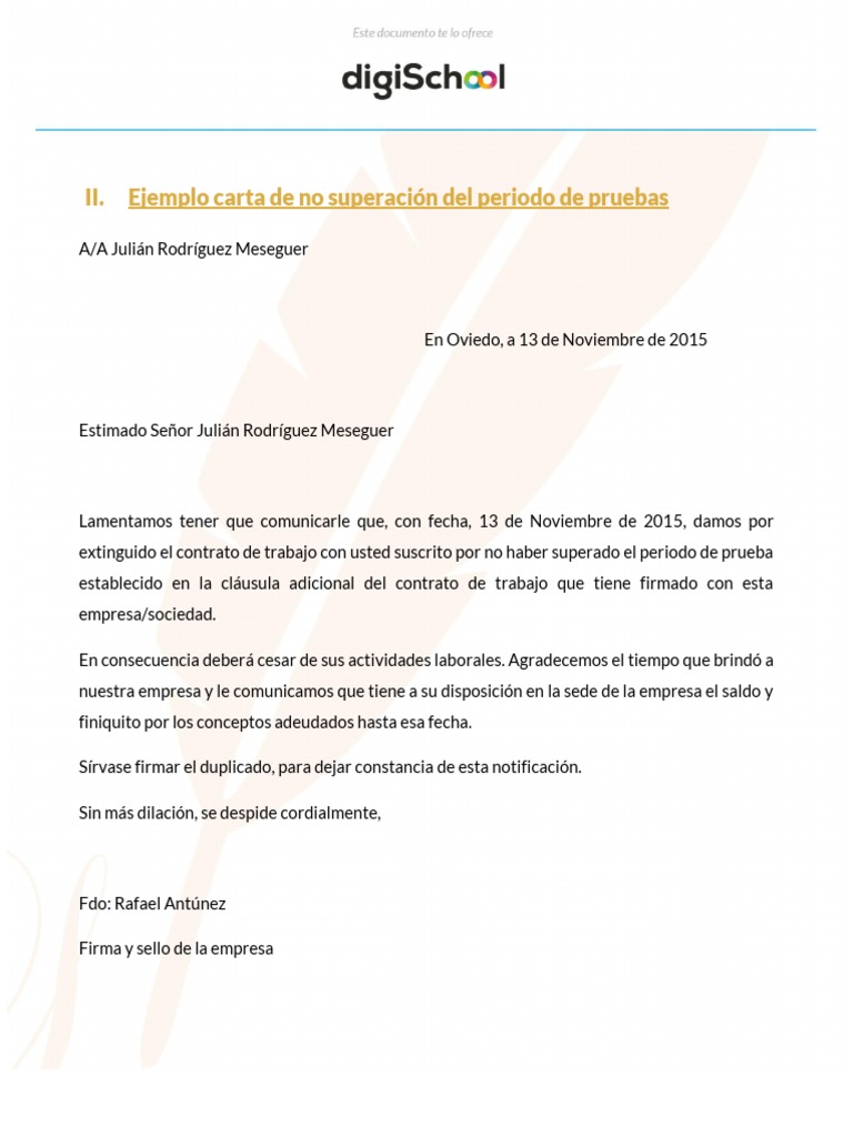 Modelo Carta Terminacion | PDF