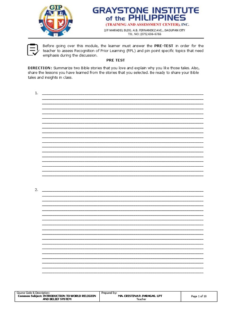 Module 5 World Religion | PDF | Jesus | Lord's Prayer