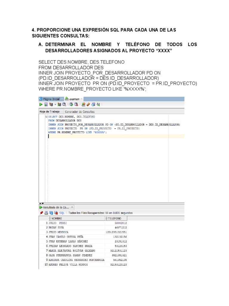 Querys Oracle Pdf Pl Sql Bases De Datos