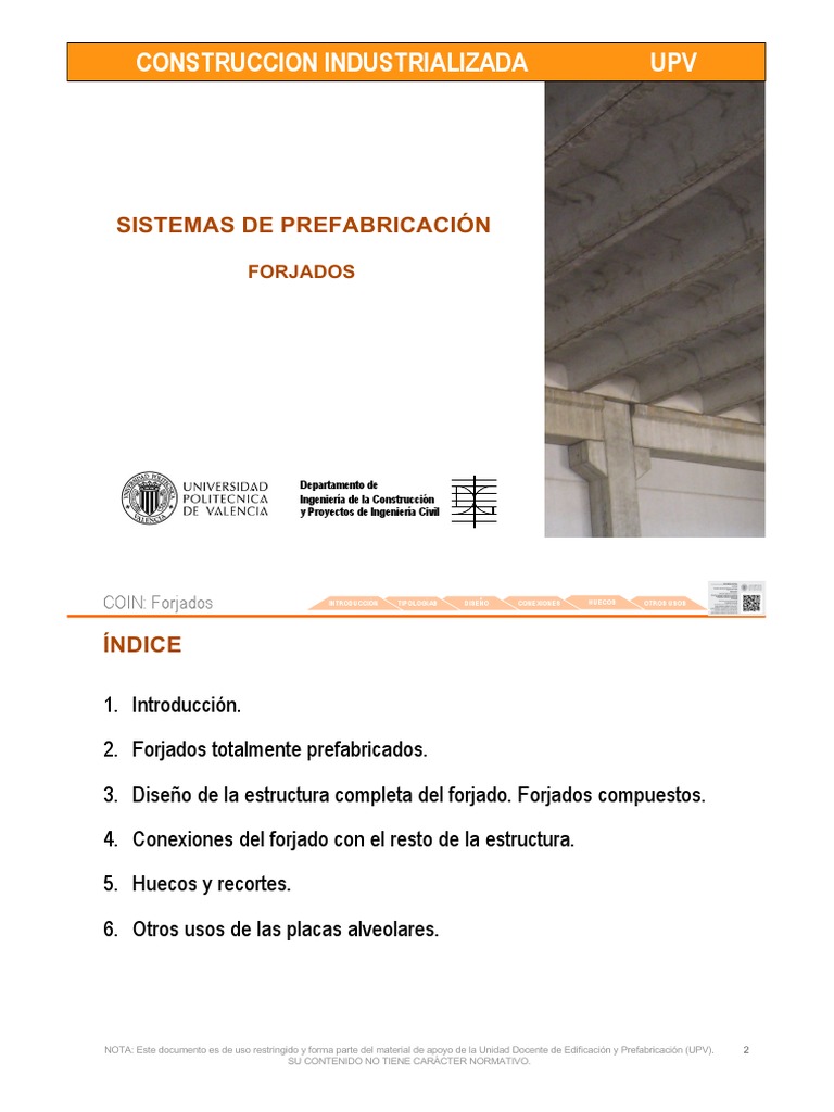 Tema8 - Sistemas de Forjados - 2023 | PDF | Hormigón | Viga (Estructura)