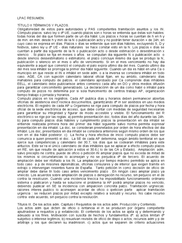 LPAC Resumen | PDF | Mandato | Justicia