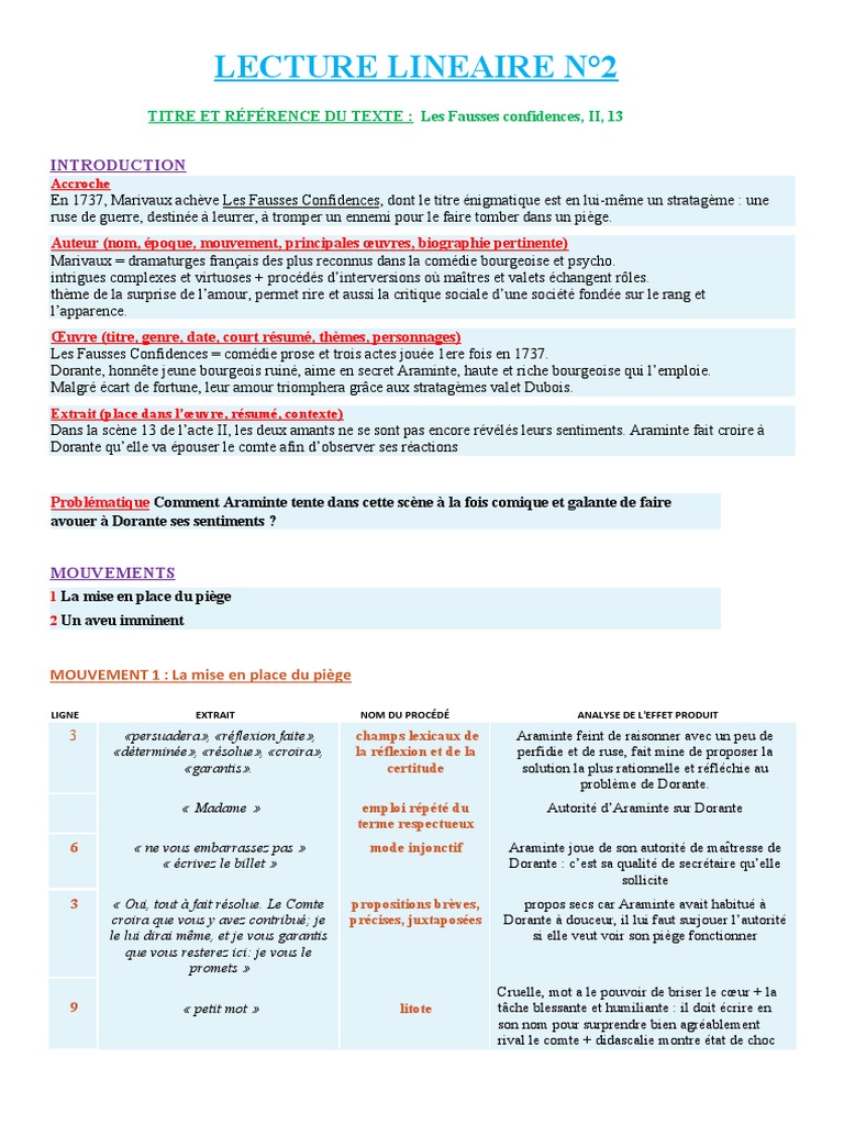 Lecture Lineaire 2 | PDF